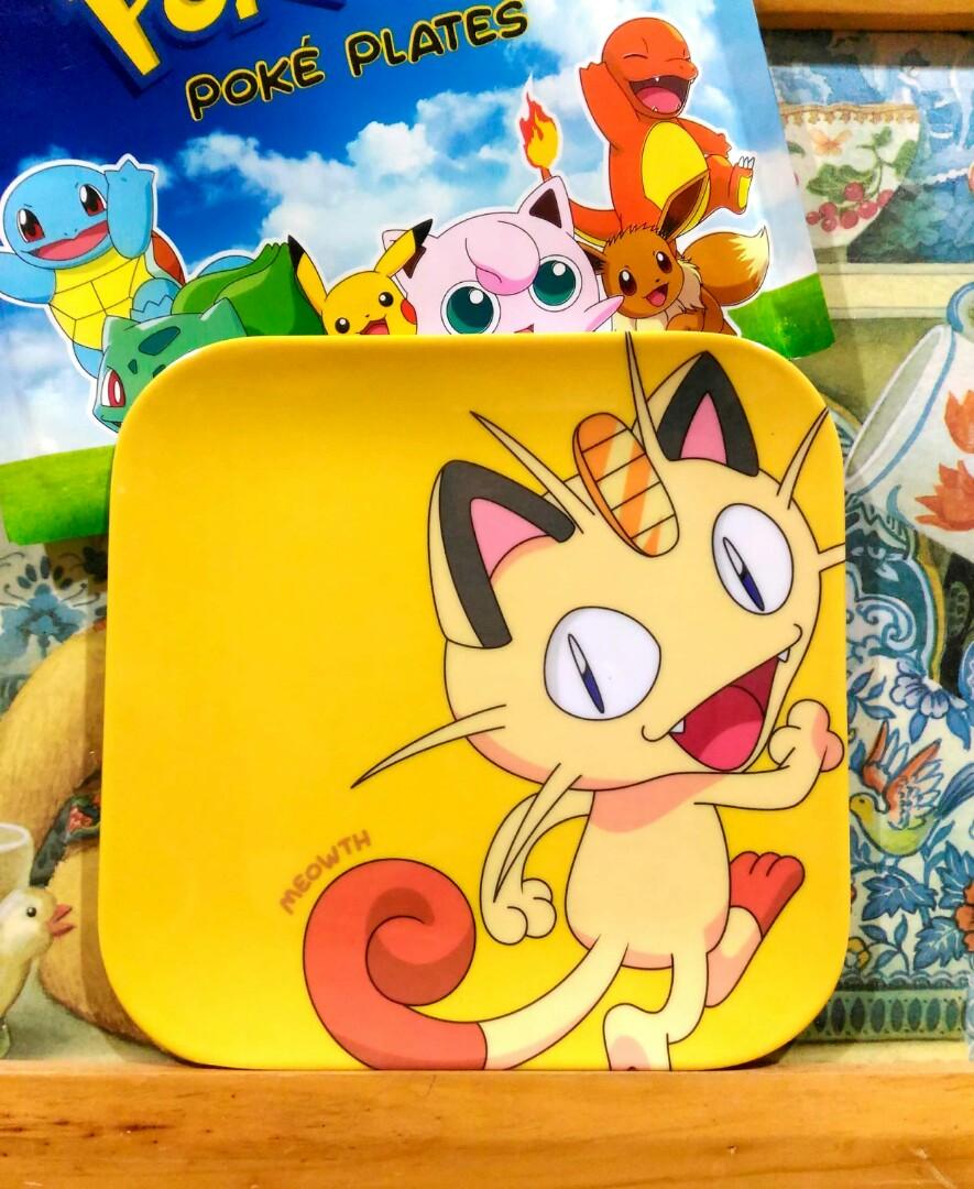 Pokemon Meowth Poke Plate, Hobbies & Toys, Collectibles & Memorabilia ...