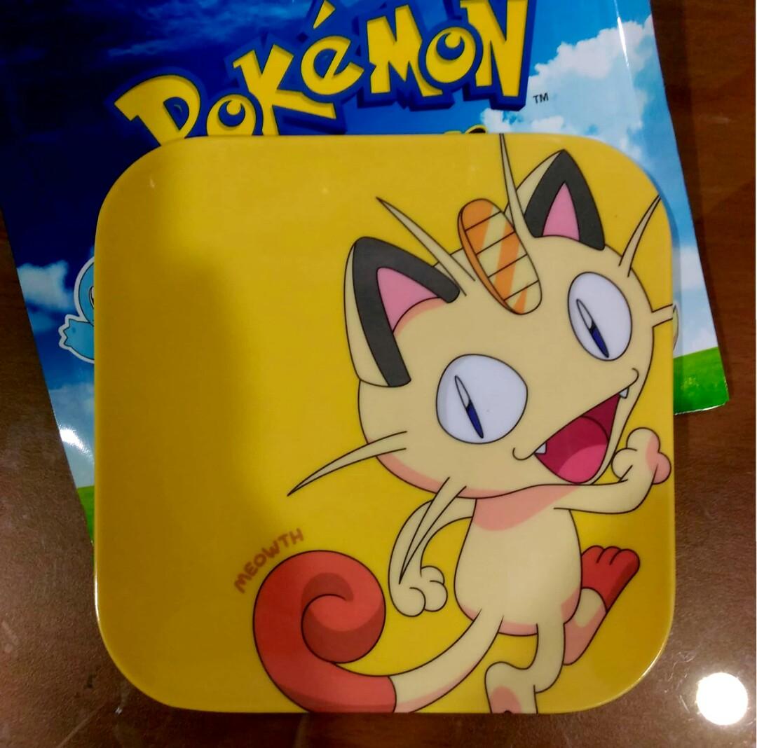 Pokemon Meowth Poke Plate, Hobbies & Toys, Collectibles & Memorabilia ...
