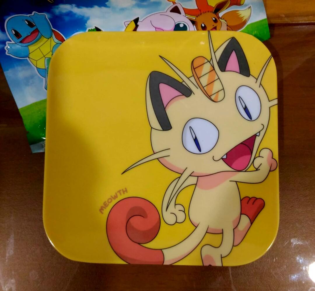 Pokemon Meowth Poke Plate, Hobbies & Toys, Collectibles & Memorabilia ...