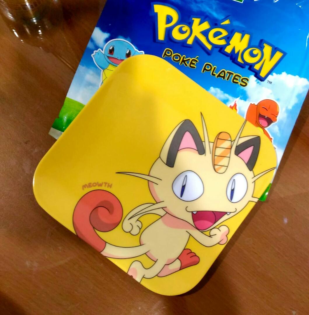 Pokemon Meowth Poke Plate, Hobbies & Toys, Collectibles & Memorabilia ...