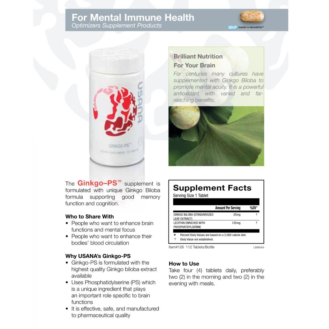 USANA Ginkgo-PS - For Good Memory Function on Carousell