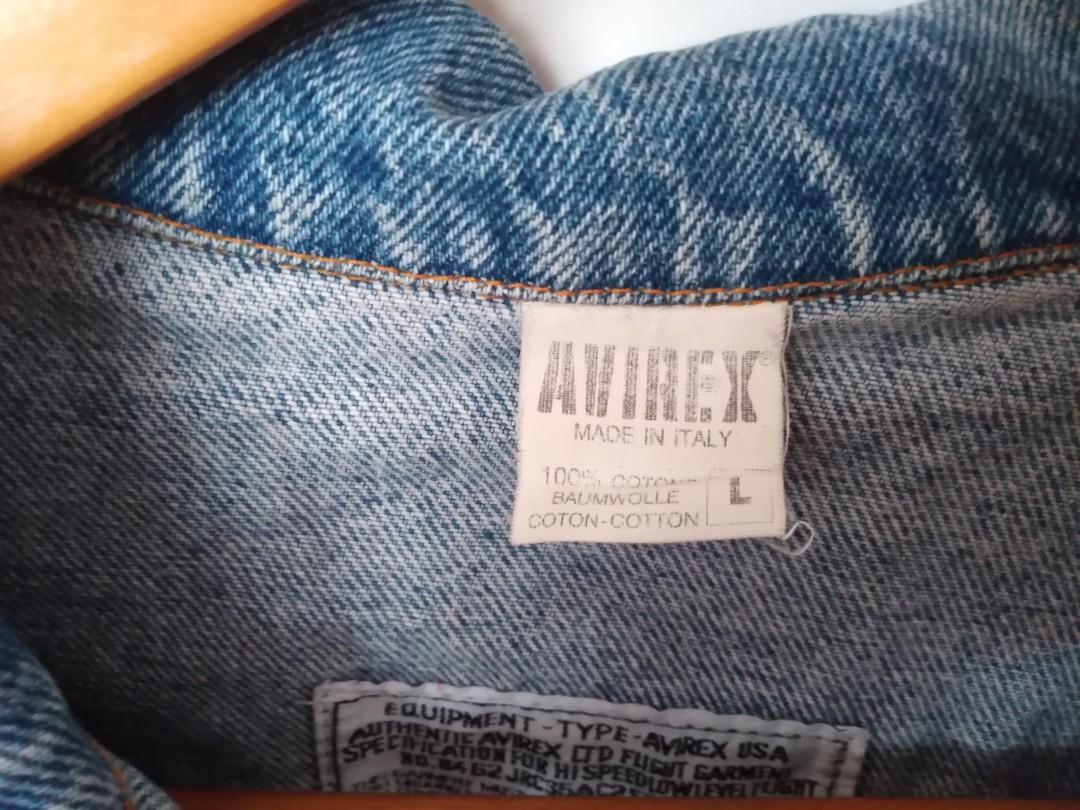 Vintage Avirex Jean Jacket (1990s), Men's Fashion, Tops & Sets, Hoodies ...