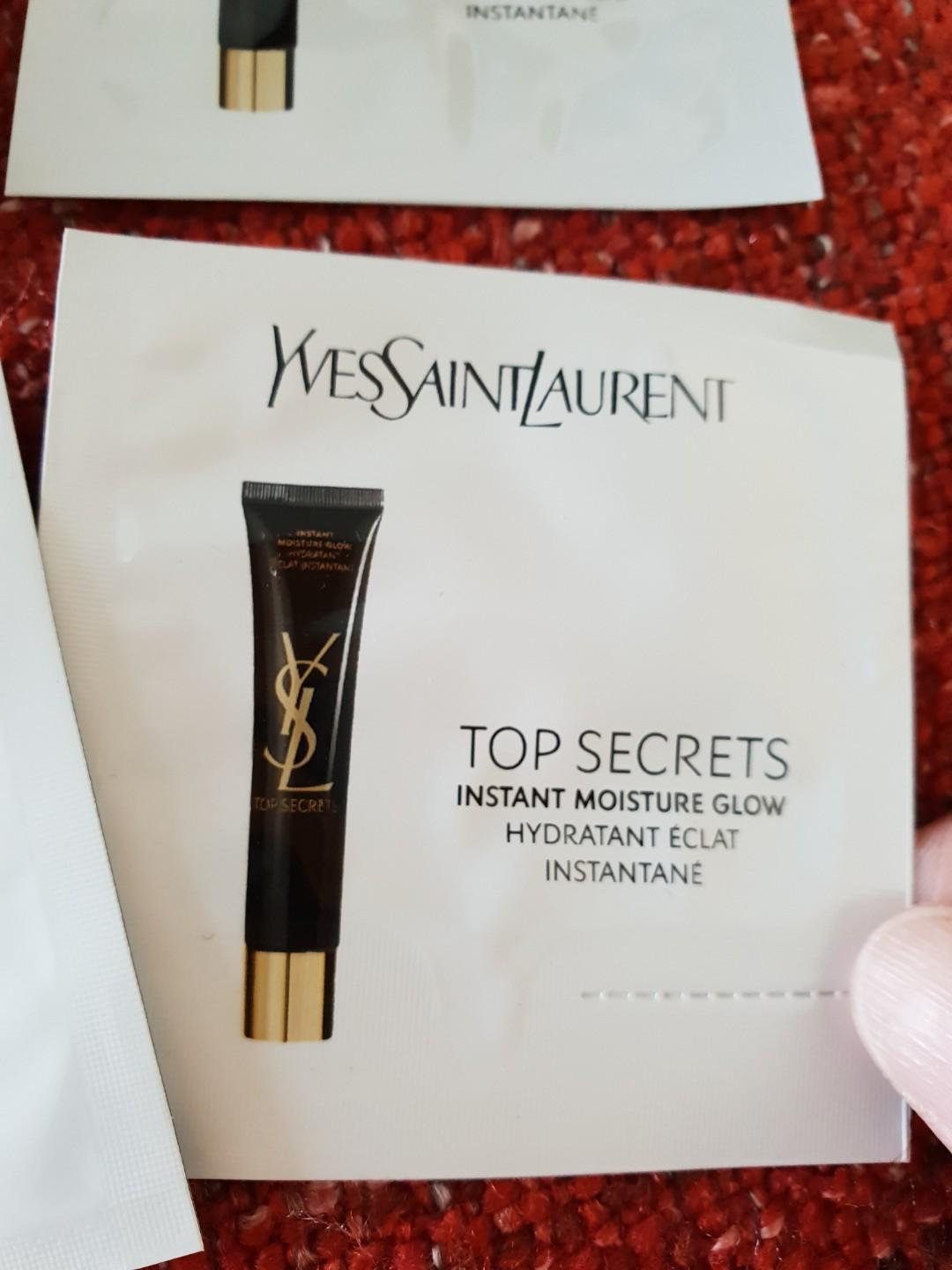 Ysl top secret sample !eye perfecting fluid and instant moisture glow ...
