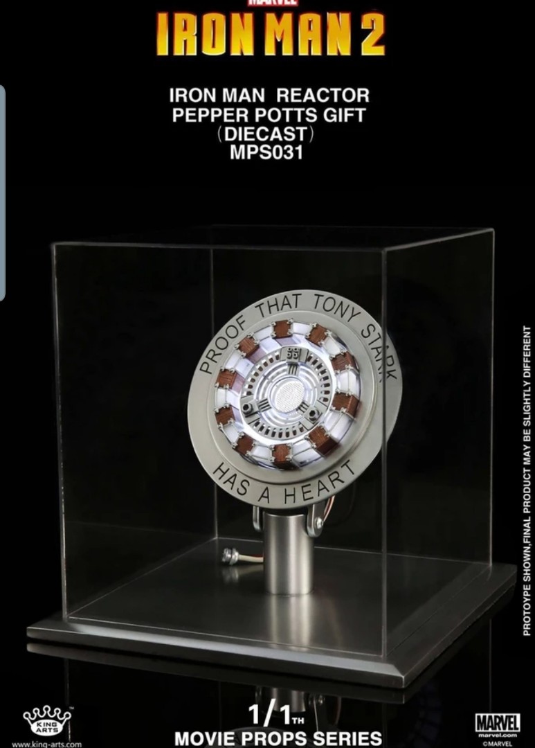 1/1 Diecast Arc Reactor Proof that Tony Stark has a Heart - MPS031, Hobbies & Toys, Toys & Games ...