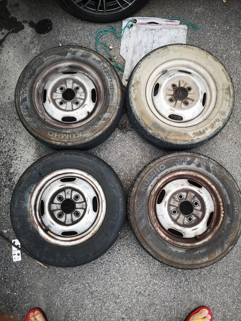 13 inch steel rim with 175/70/r13 tyre, Auto Accessories on Carousell