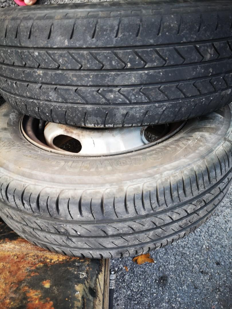 13 inch steel rim with 175/70/r13 tyre, Auto Accessories on Carousell