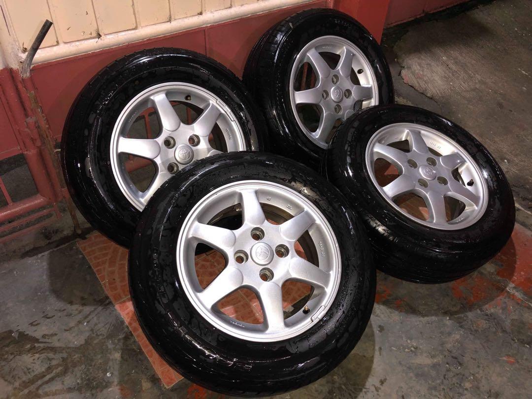 14s Oem Toyota Mags Thick Tires, Car Parts & Accessories, Mags and ...