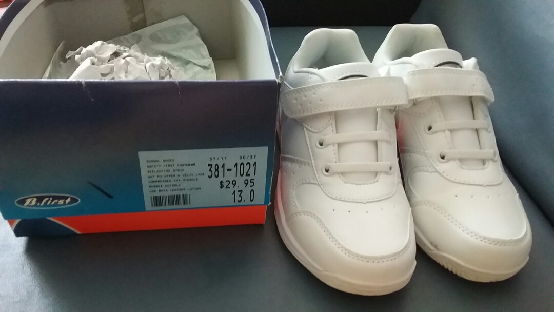 Bata B.first White lightweight Memory Foam Shoes. Good for 6-8 yrs old., Babies & Kids, Babies ...