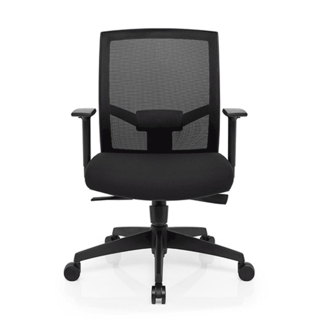 Benel Fitt Midback Ergonomic Office Chair (Black_Mesh), Furniture ...