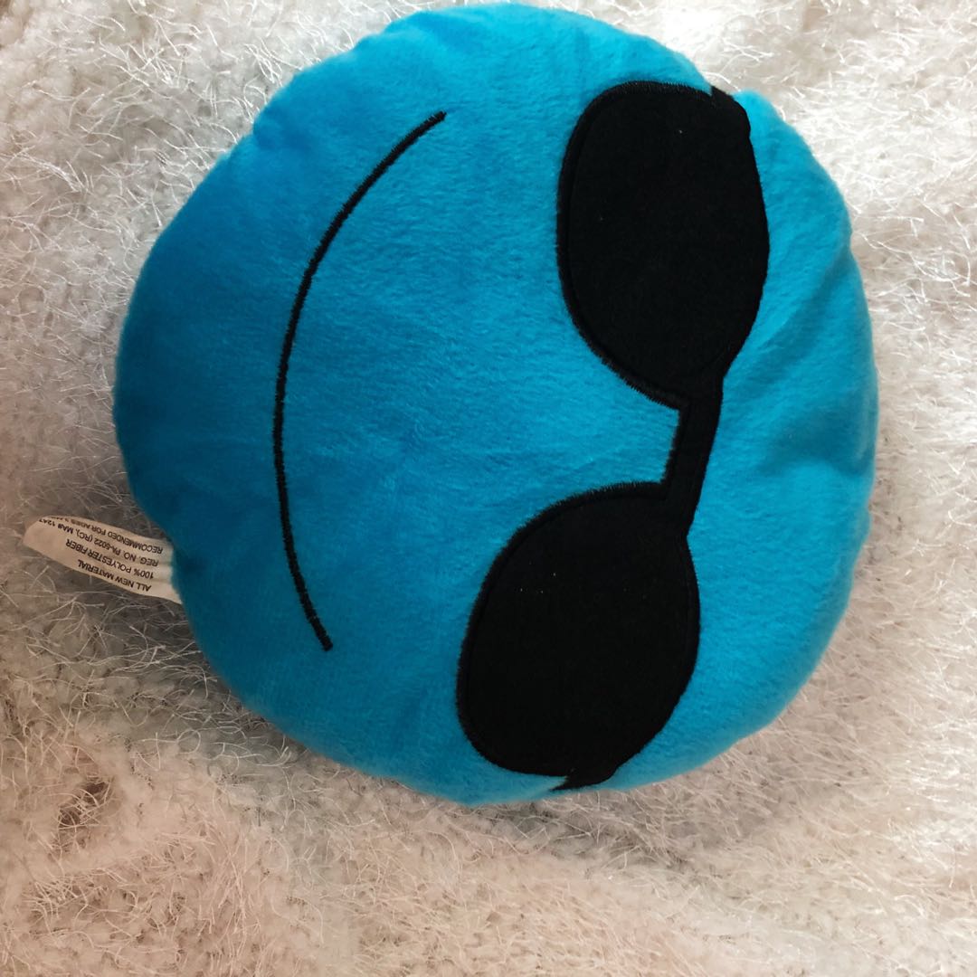 BLUE EMOJI STUFF TOY, Hobbies & Toys, Toys & Games on Carousell