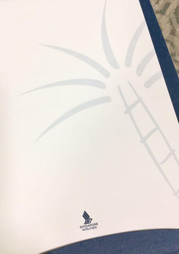 BN Vintage SQ Singapore Airlines Palm Tree Raffles Class letter pad A5 ...