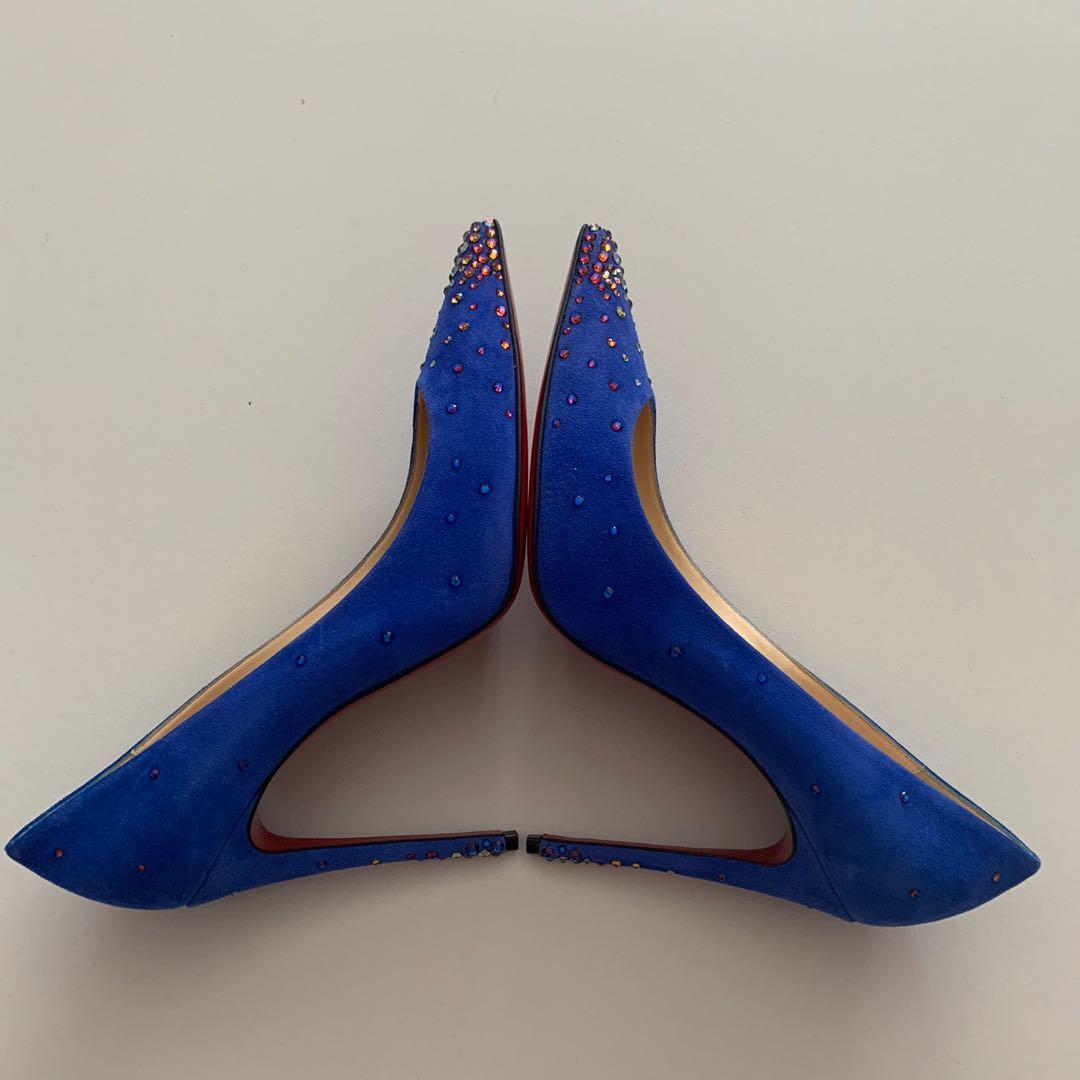 Brand new Christian Louboutin crystal blue, Women's Fashion, Footwear ...