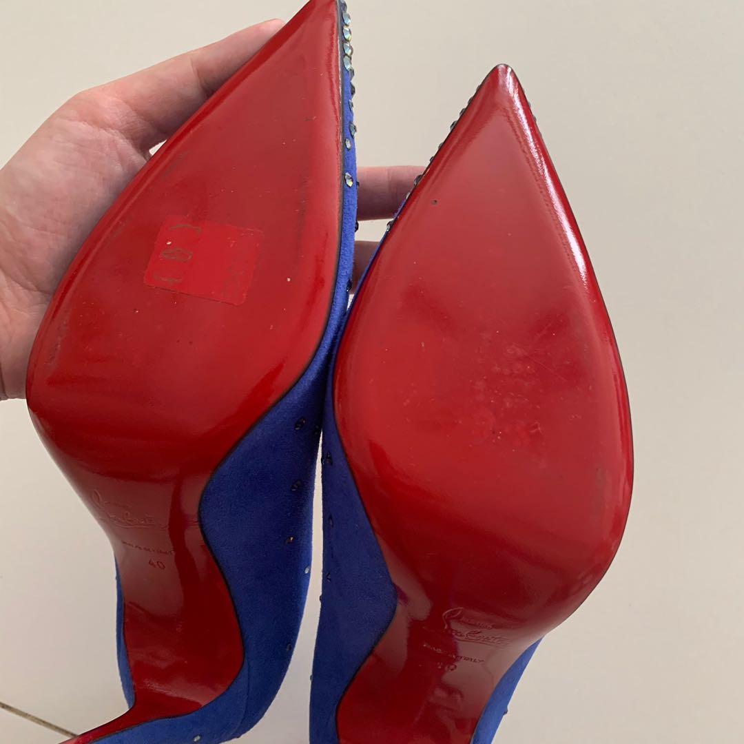 Brand new Christian Louboutin crystal blue, Women's Fashion, Footwear ...