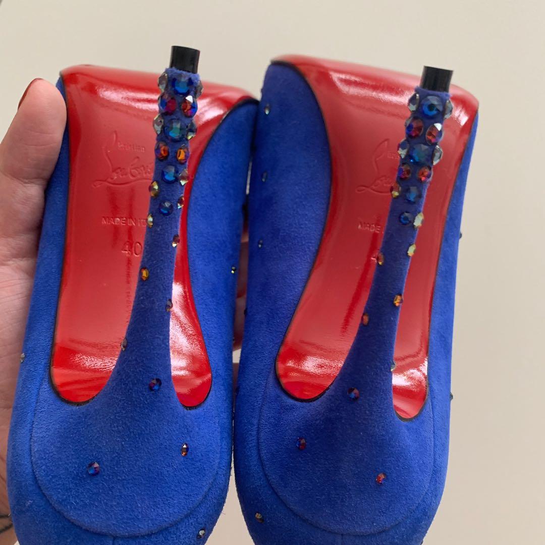 Brand new Christian Louboutin crystal blue, Women's Fashion, Footwear ...