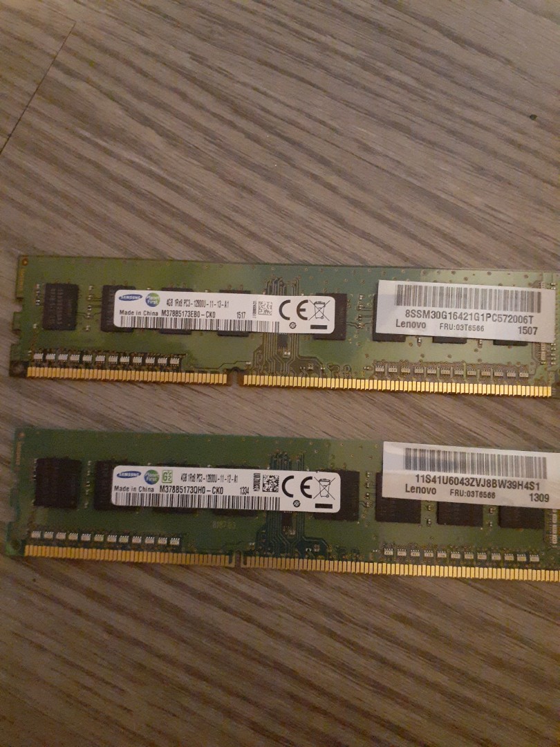 samsung DDR3 4GB 1Rx8 PC3-12800U, 電腦＆科技, 手提電腦 - Carousell