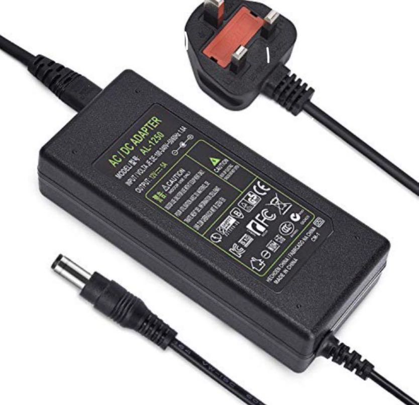 (E2860) 12V 5A AC/DC Adapter 100-240v~50/60Hz (Model:AL-1250 ...