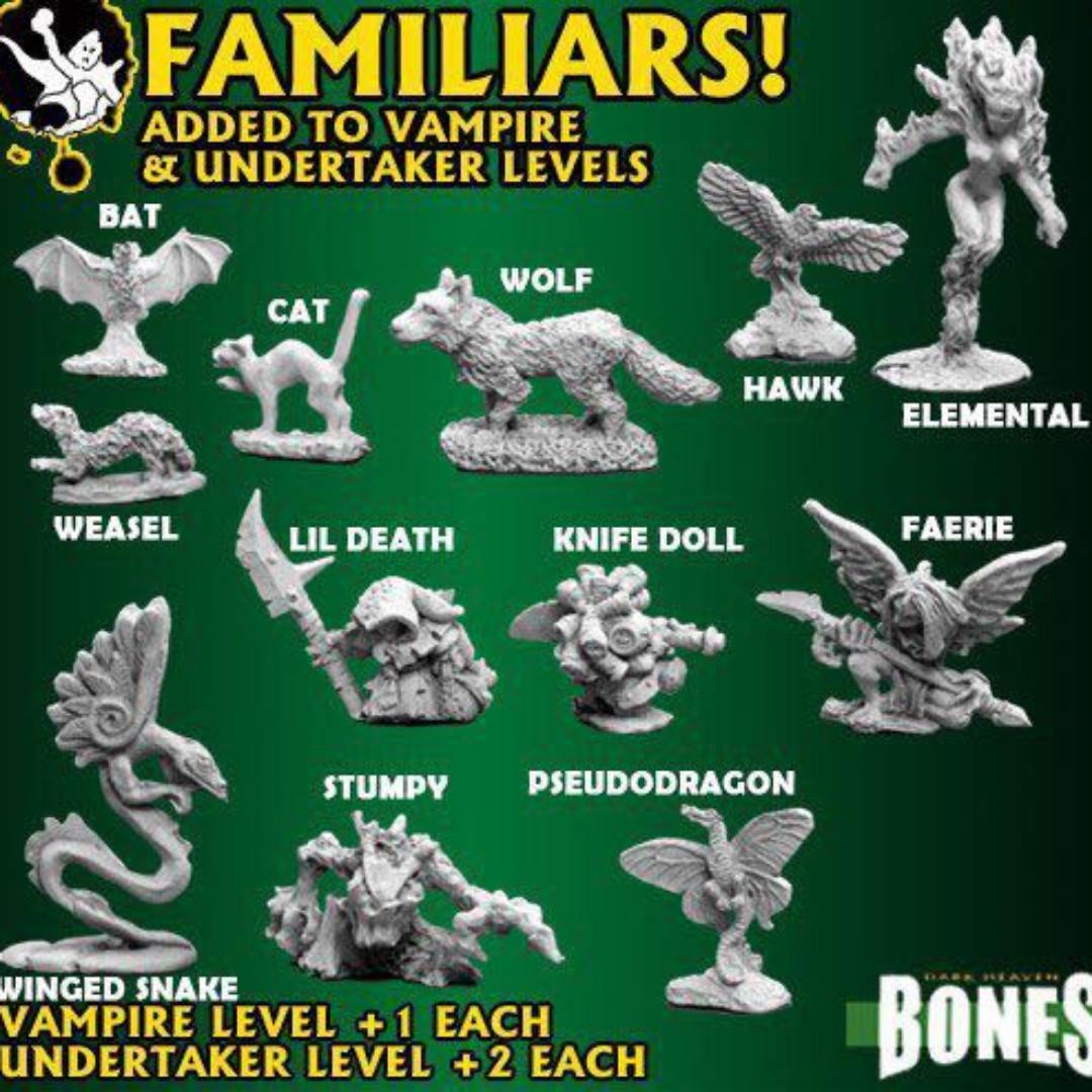 FAMILIARS Set of Minis - Reaper 77176 and 77196, Hobbies & Toys, Toys ...