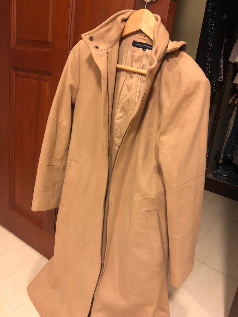 French Connection coat, camel colour, Women's Fashion, Coats, Jackets ...