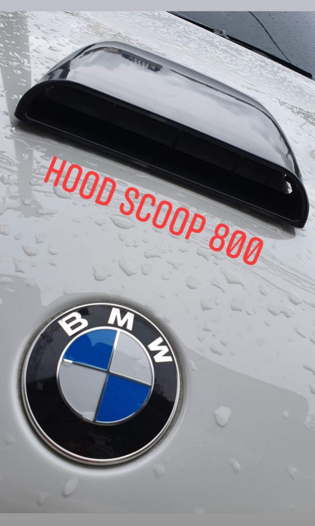 Hood Scoop universal no drill with adhesive plastic functional option ...