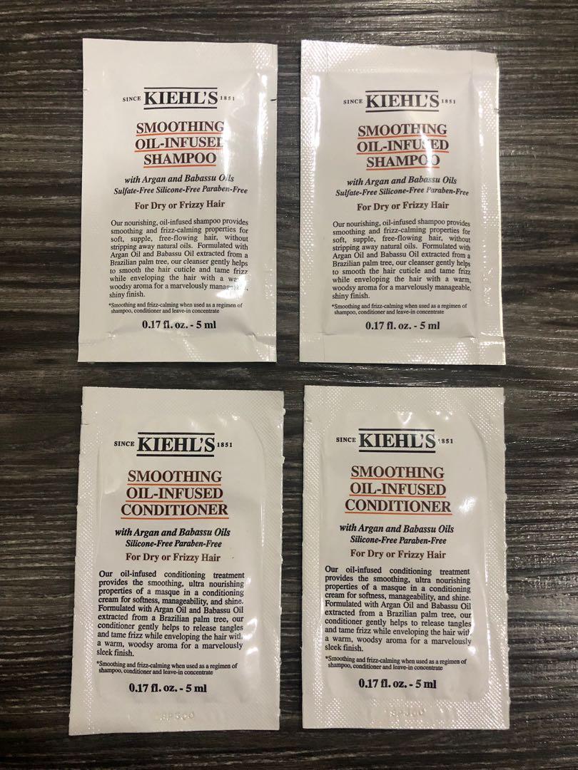 Kiehl's Smoothing Oil-Infused Shampoo & Conditioner Sample, Beauty ...