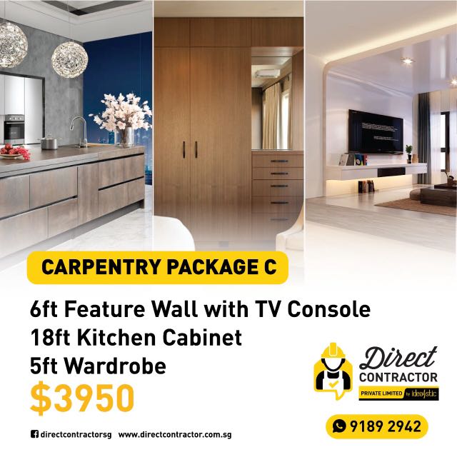 Kitchen Cabinet + Wardrobe + TV Console, Furniture & Home Living ...
