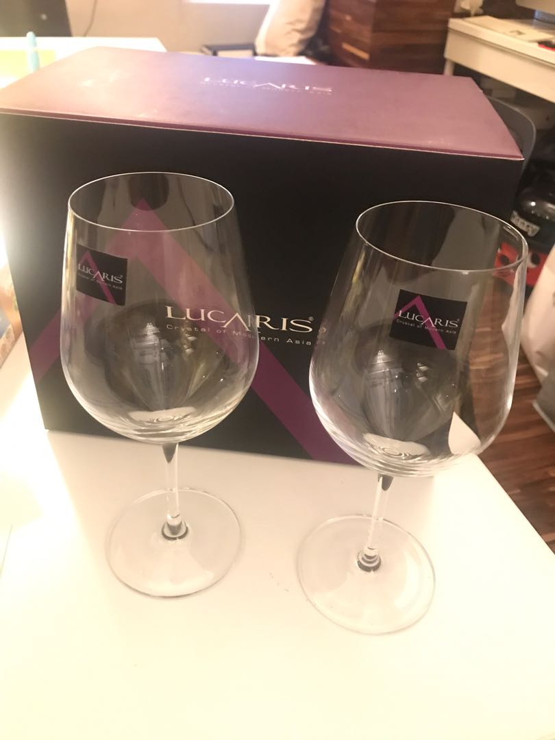 Lucaris Crystal Wine Glasses, 傢俬＆家居, 廚具和餐具, 其他廚具和餐具 - Carousell