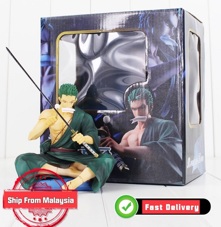 One piece Roronoa Zoro Sitting position Action figure 13cm toys ...
