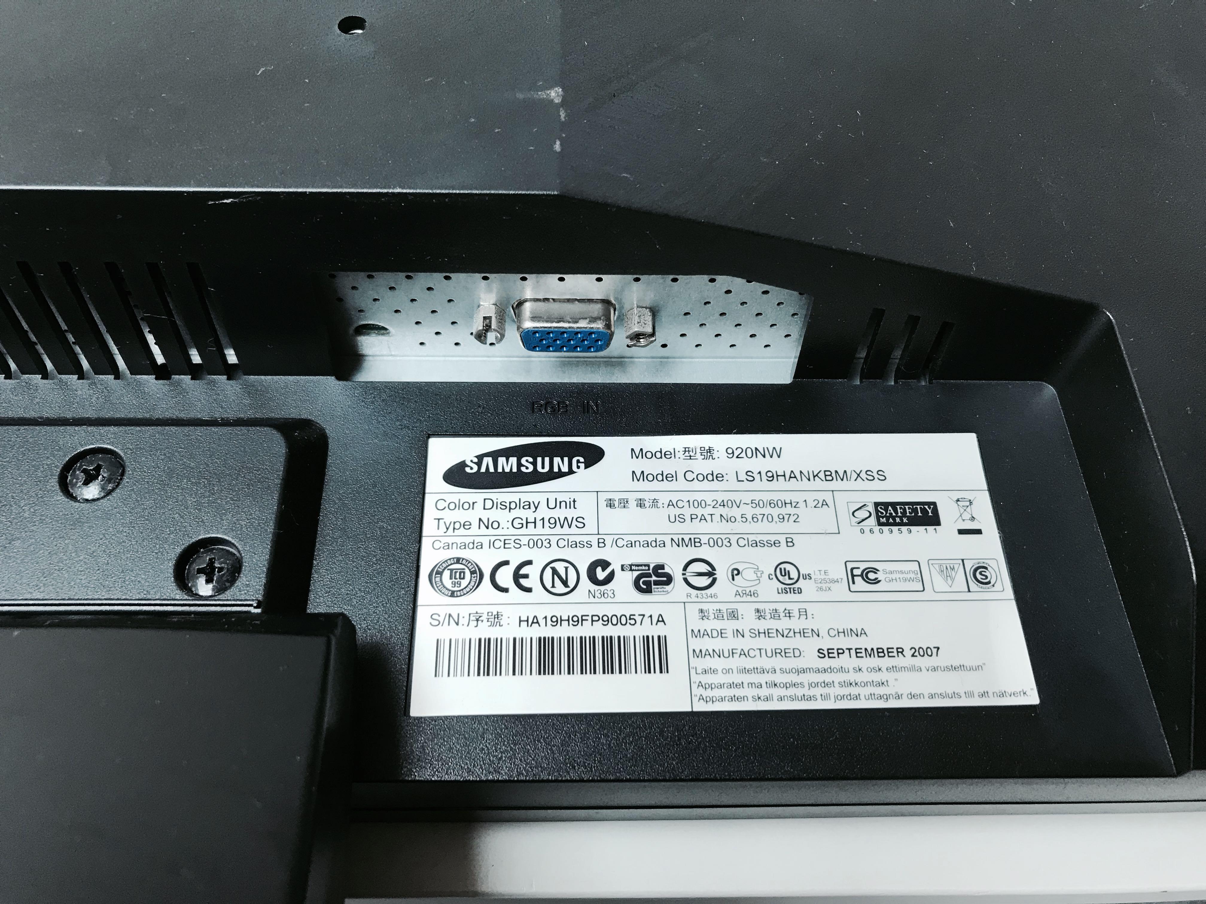 [REDUCED] Samsung SyncMaster 920NW 19-inch Monitor, Computers & Tech ...