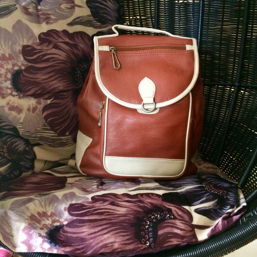 SECOSANA Brown Backpack, Women's Fashion, Bags & Wallets, Backpacks on ...