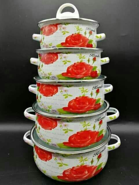 Set Periuk Enamel, Furniture & Home Living, Kitchenware & Tableware ...