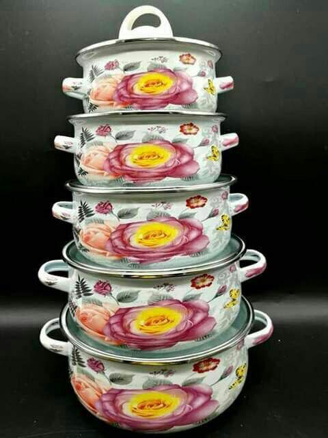 Set Periuk Enamel, Furniture & Home Living, Kitchenware & Tableware ...