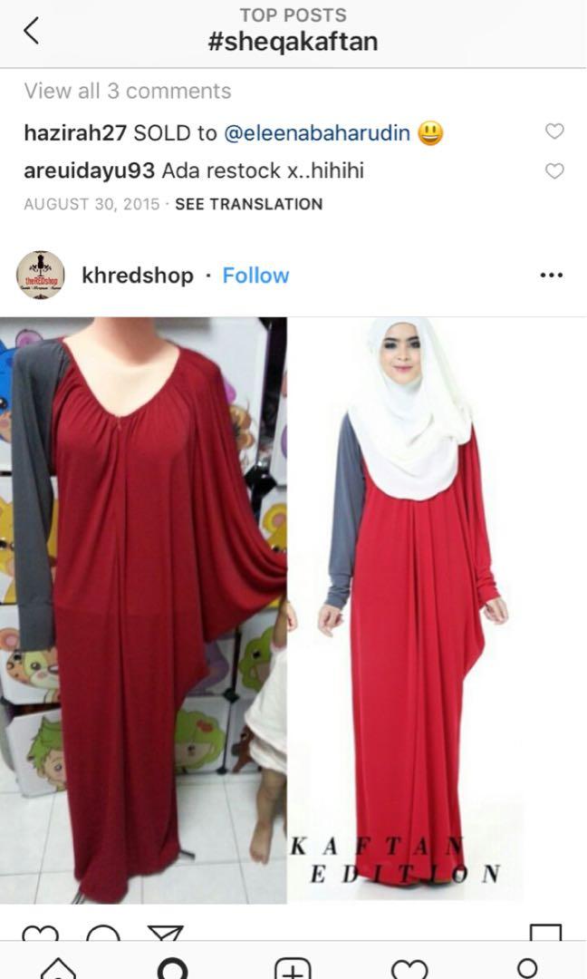 Sheqa Kaftan Rina Salleh, Women's Fashion, Muslimah Fashion, Dresses on ...
