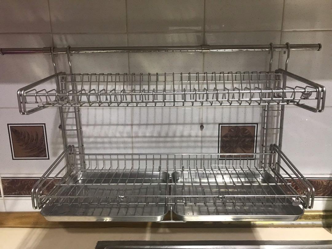 Song Cho Welmi Stainless Steel Dish Drainer, Furniture & Home Living ...