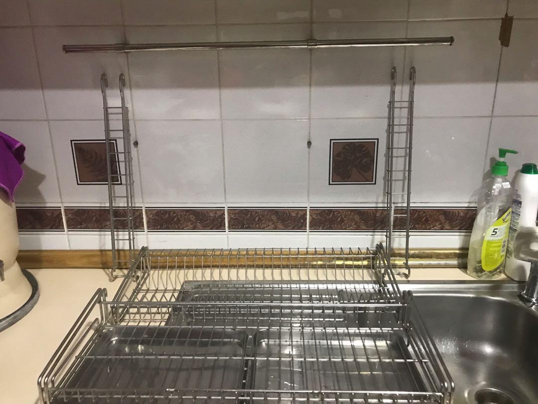 Song Cho Welmi Stainless Steel Dish Drainer, Furniture & Home Living ...