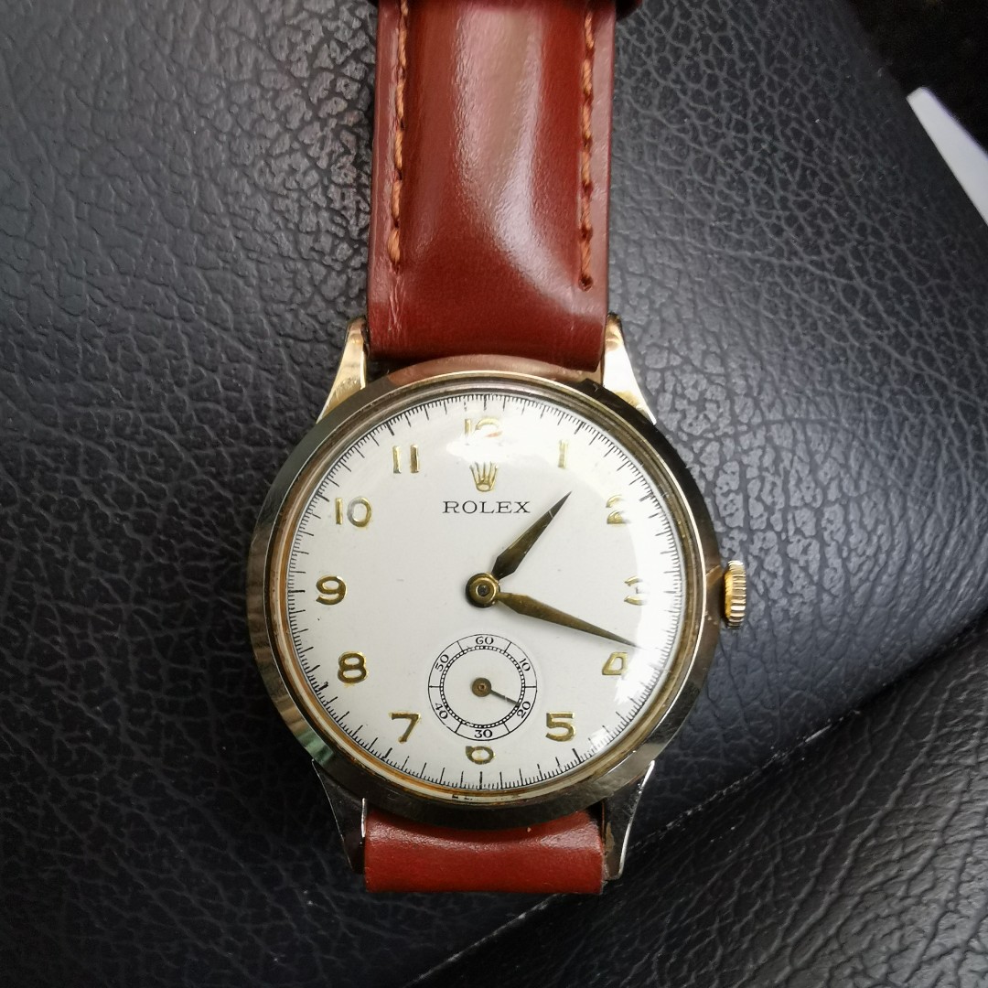 Vintage Rolex Winding Watch 9K Gold Casing 32mm, Luxury, Watches on ...