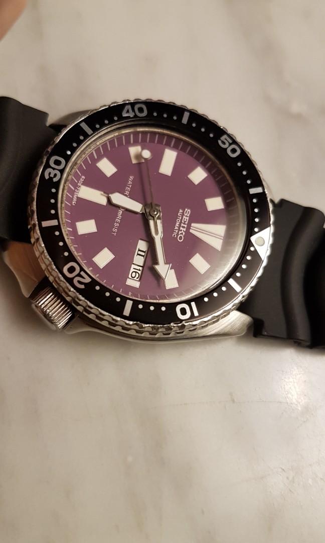 Vintage Seiko 6309-7290 Turtle Diver 150M Autp Day/Date MOD Purple Dial ...