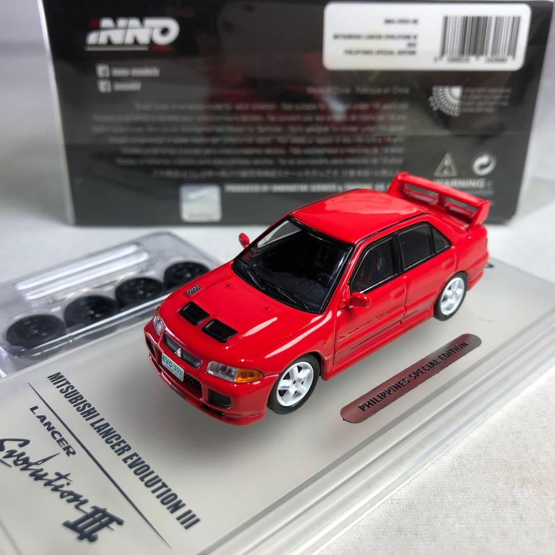 1/64 INNO64 Mitsubishi Lancer Evolution III red, 興趣及遊戲, 收藏品及紀念品, 明星周邊 ...