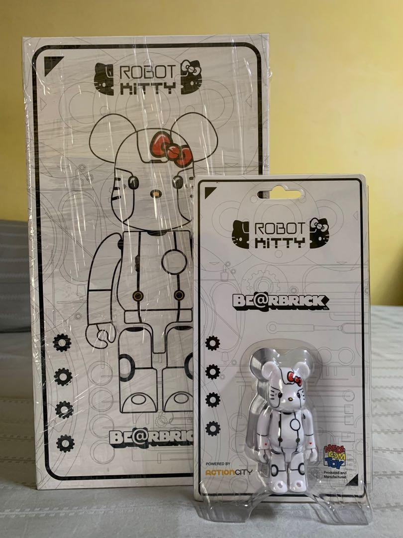 Bearbrick Robot Kitty 400% + 100% set Medicom toy Hello Kitty, Hobbies ...