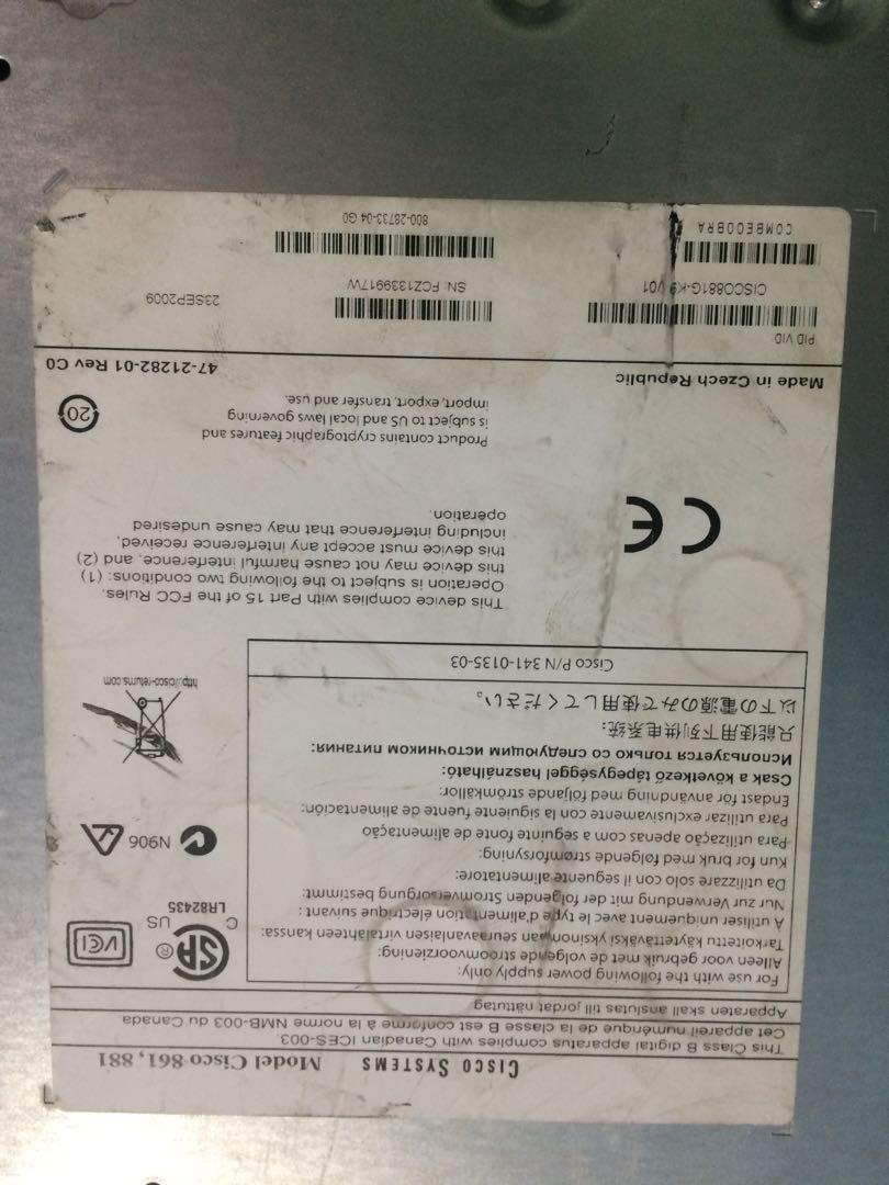 Cisco router 800 series, Computers & Tech, Parts & Accessories ...