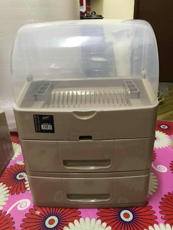 Plastic Dish Drainer 3 Tier WITH DRAWER, Furniture & Home Living, Bathroom & Kitchen Fixtures on ...