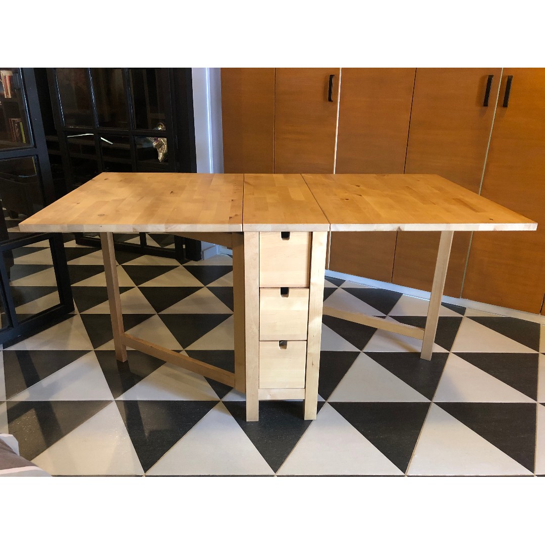 IKEA Norden Expandable Table, Furniture & Home Living, Furniture ...