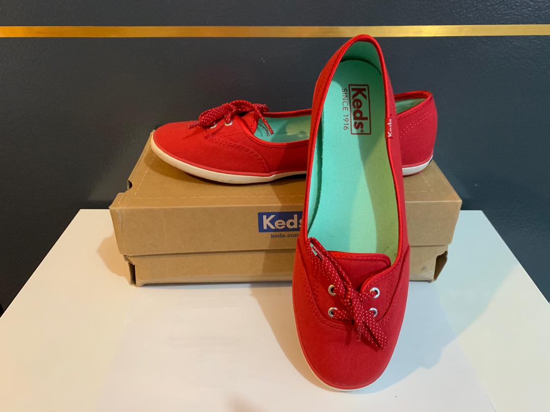 Keds Teacup in Red with Box, Women's Fashion, Footwear, Sneakers on ...