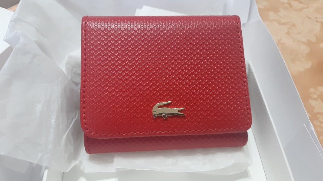 Lacoste tri wallet (red), Women's Fashion, Bags & Wallets, Wallets ...