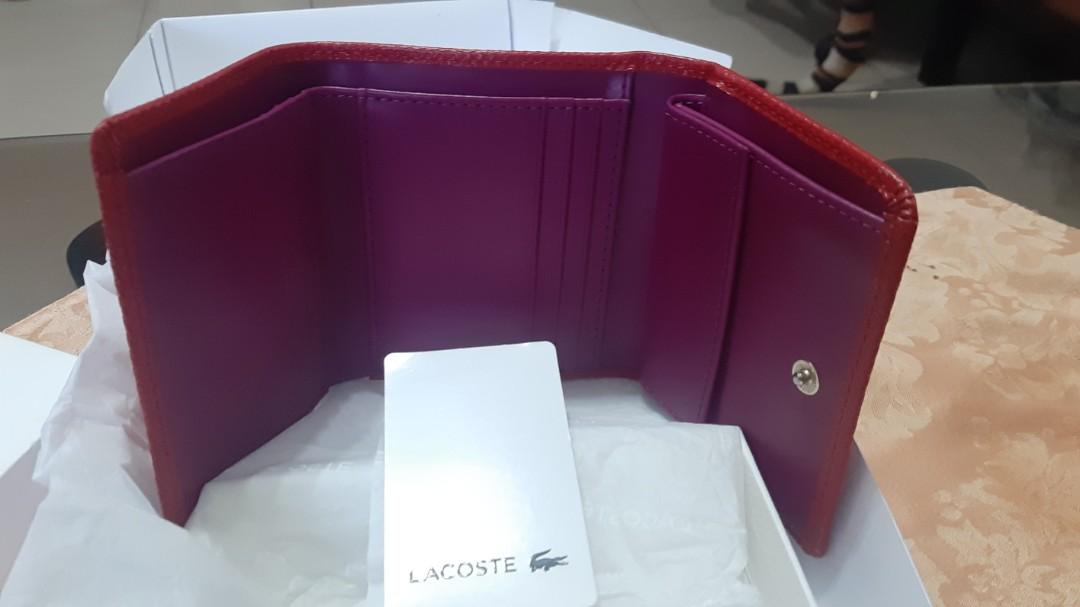 Lacoste tri wallet (red), Women's Fashion, Bags & Wallets, Wallets ...