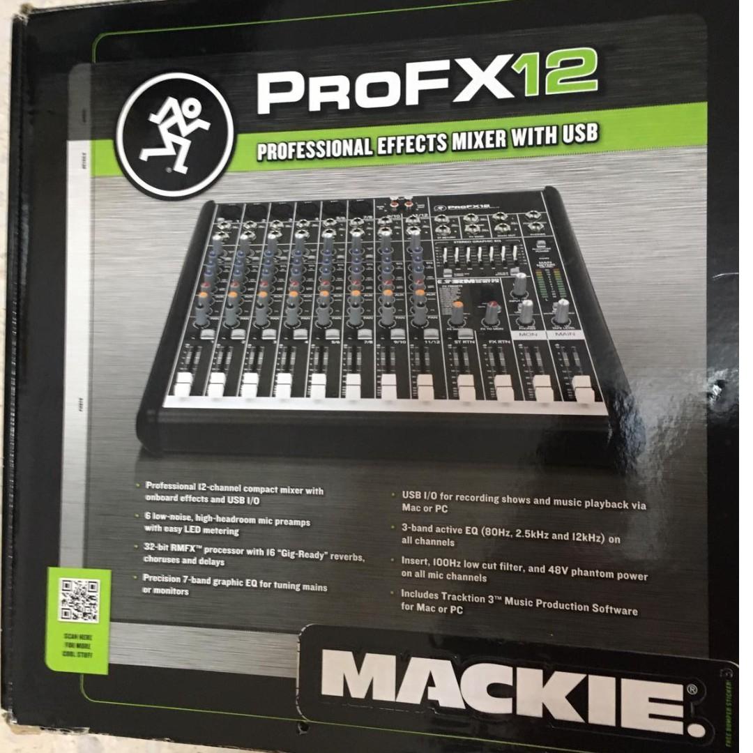 Mackie PROFX12 12-Channel Compact Effects Mixer with USB, Audio ...