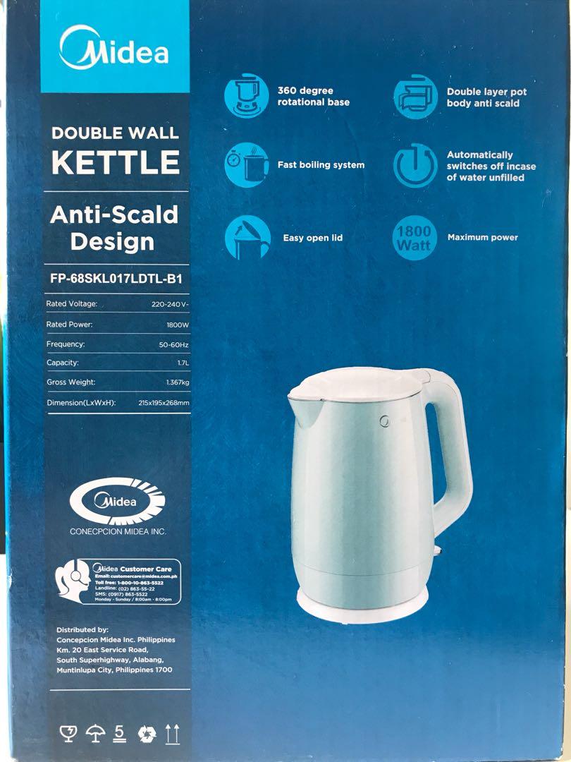 Midea Double Wall Electric Kettle 1.7L, TV & Home Appliances, Kitchen ...