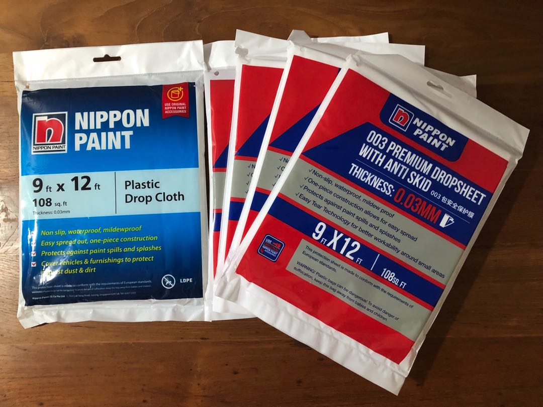 Nippon paint drop cloth, Furniture & Home Living, Cleaning & Homecare ...