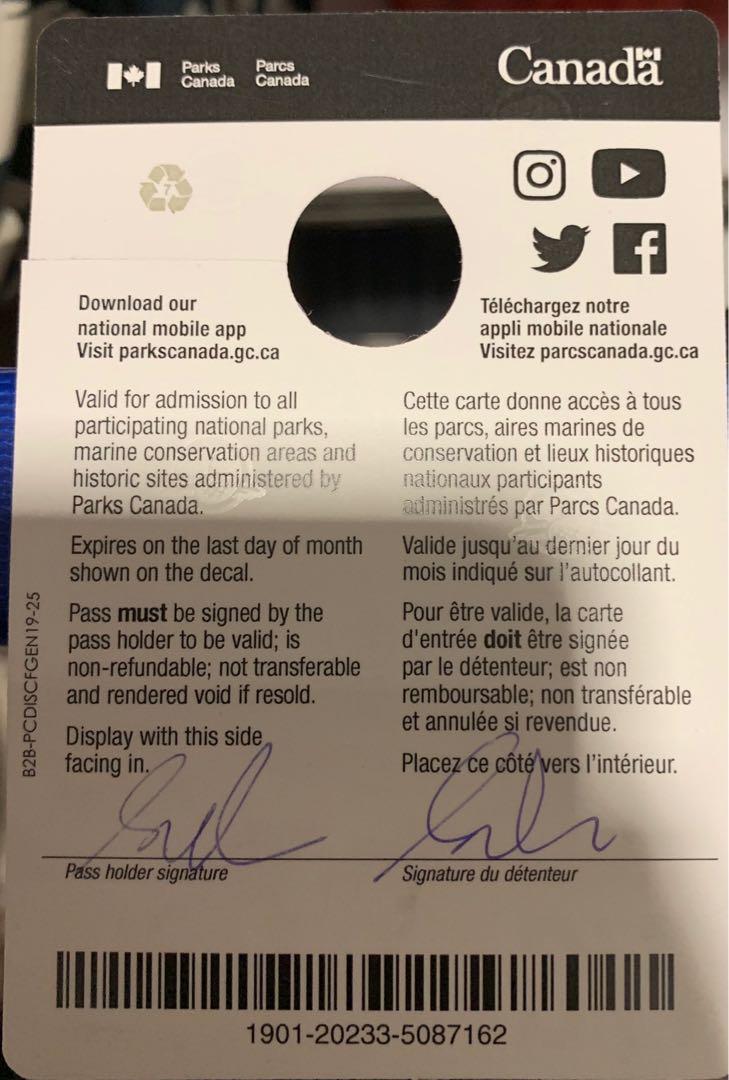 Parks Canada Discovery Pass, Tickets & Vouchers, Flights & Overseas ...