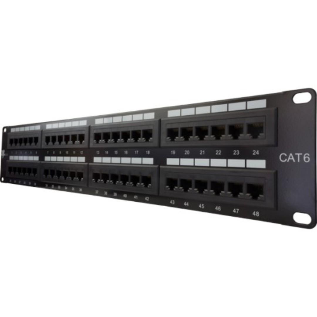 Patch Panel Cat6 48 Port, Furniture & Home Living, Security & Locks ...