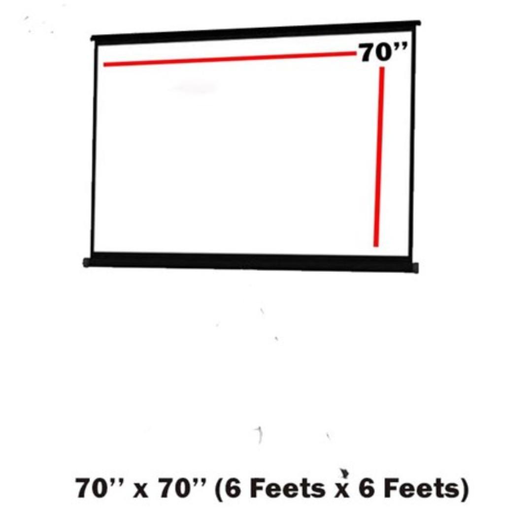 PLM 70" x 70" Motorized Projector Screen, TV & Home Appliances, TV ...
